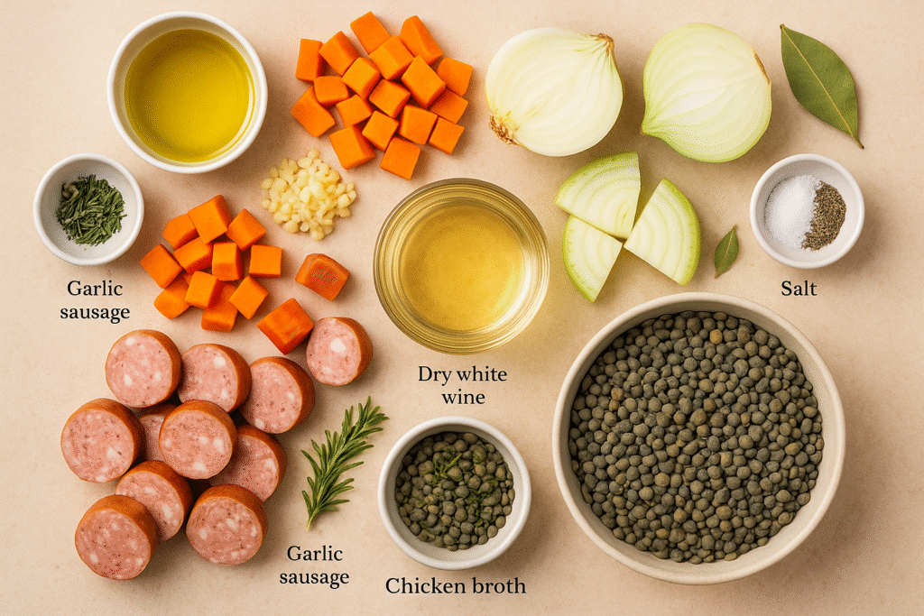 Italian Lentil and Garlic Sausage Soup | Foods Around The World