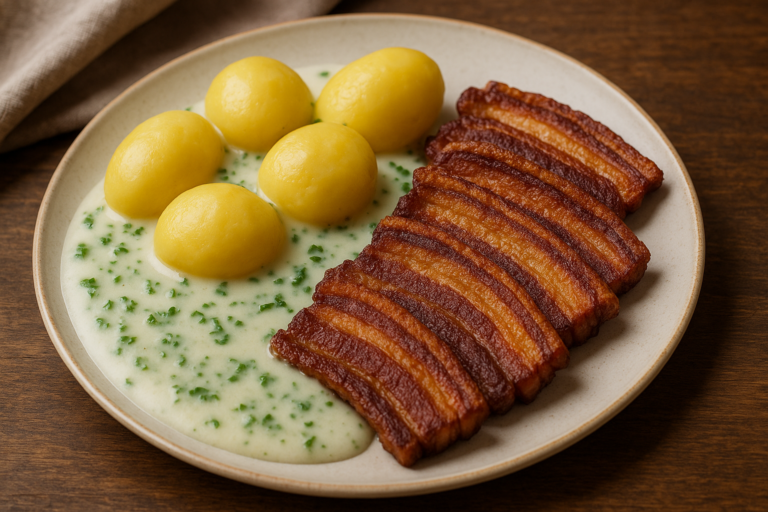 Stegt Flæsk med Persillesovs | Foods Around The World